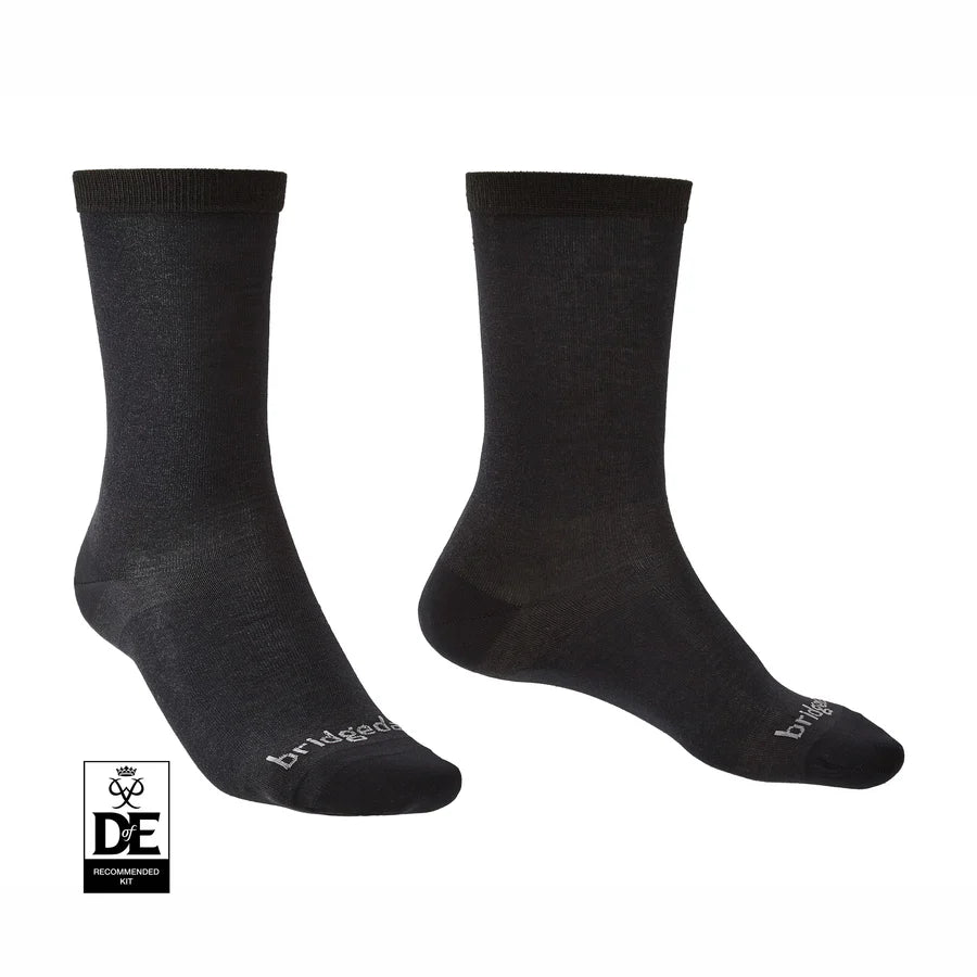 Bridgedale Men's Base Layer Coolmax Liner Twin Pack Socks-Assorted Col